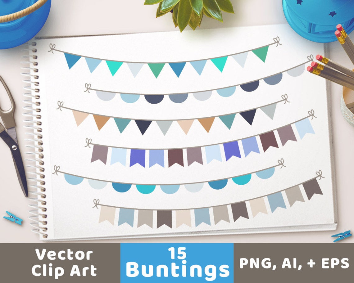Winter Bunting Clipart Winter Clipart Garland Clipart | Etsy