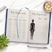 2 Body Measurement Tracker Printables, Bujo Journal Body Measurement ...