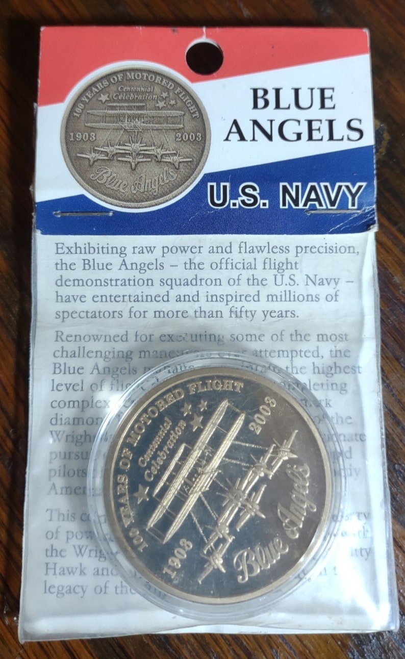 Vintage US Navy Blue Angels Commemorative Medallion 100 Years of Flight ...