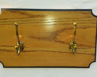Oak coat rack | Etsy