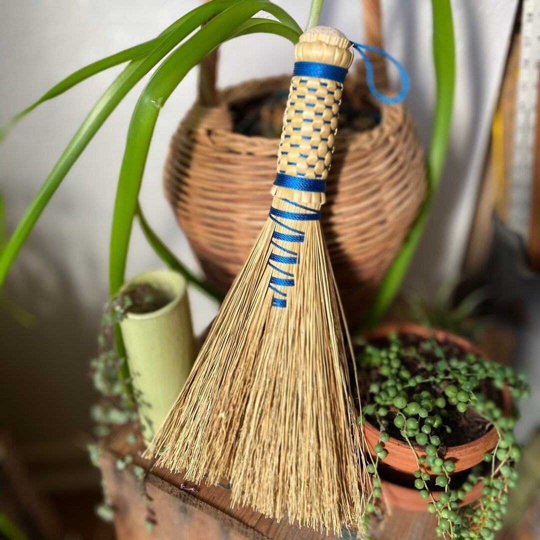 Hawk's Tail Hand Whisk Broom, Turquoise Woven Handle - Etsy