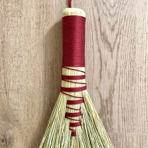 Hawk Tail Hand Whisk Broom, Dark Red - Etsy