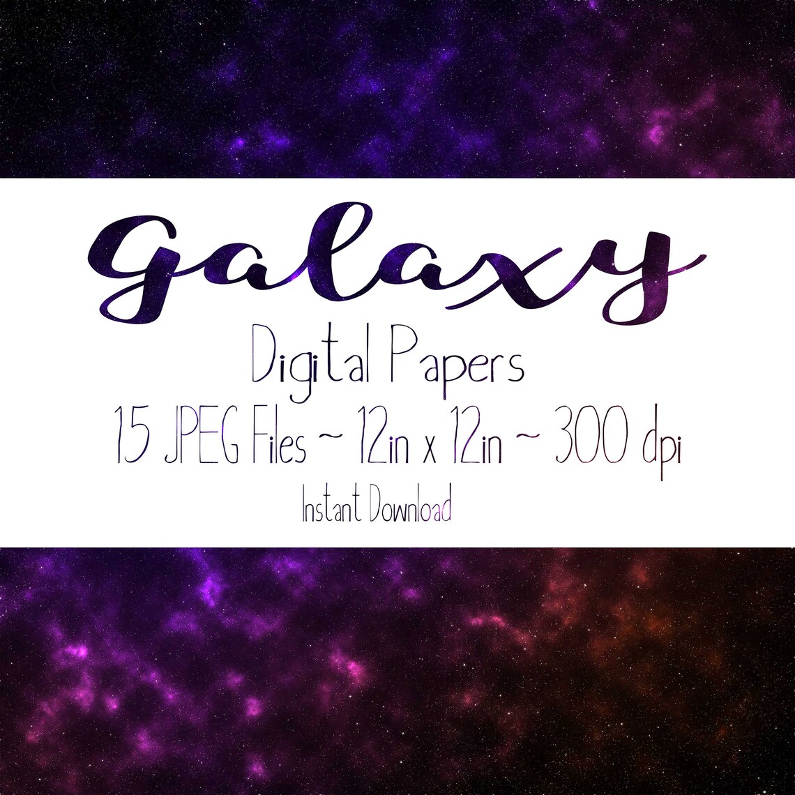 Galaxy Digital Paper Galaxy Backgrounds Space Backgrounds - Etsy