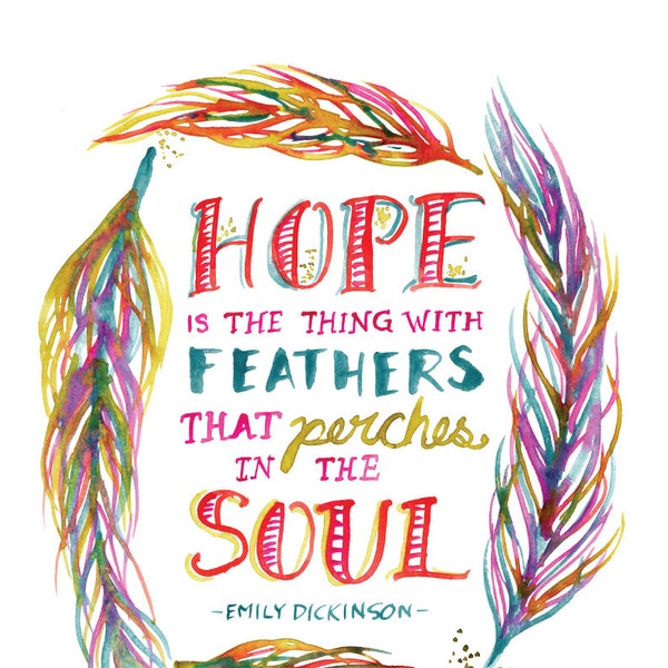Hope is the Thing With Feathers - Etsy
