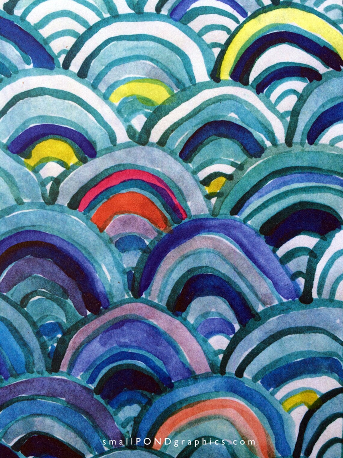 Water Rising Tide Quote Watercolor Print With Hand | Etsy