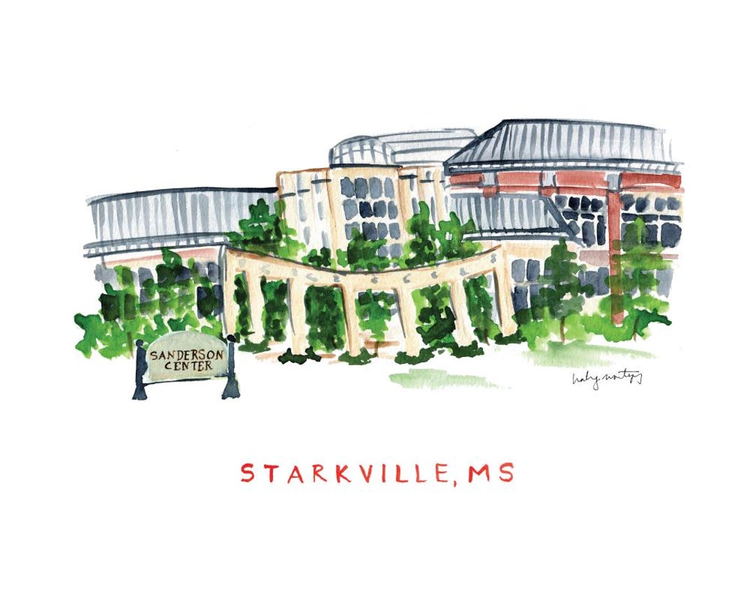 Mississippi State Print. Sanderson Center. Dorm Room Decor. Wall Print ...