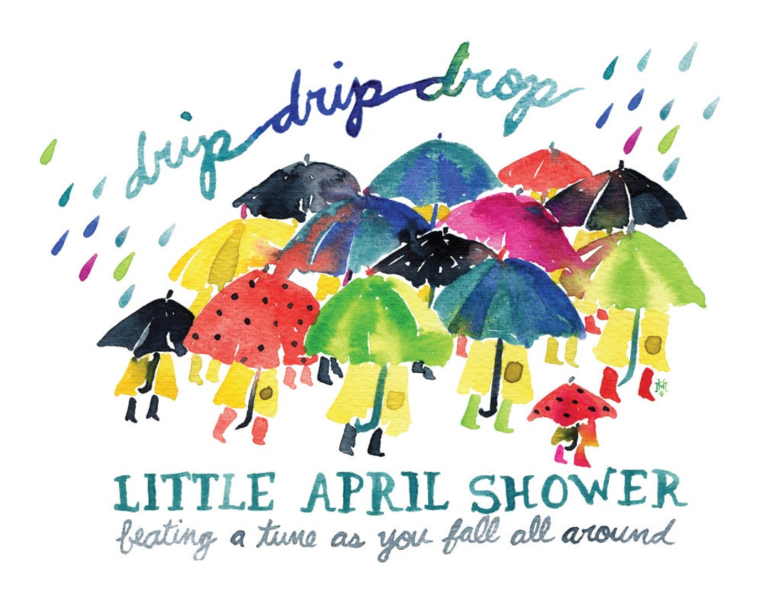 Little April Shower -- Bambi Quote -- Watercolor Print With Hand ...