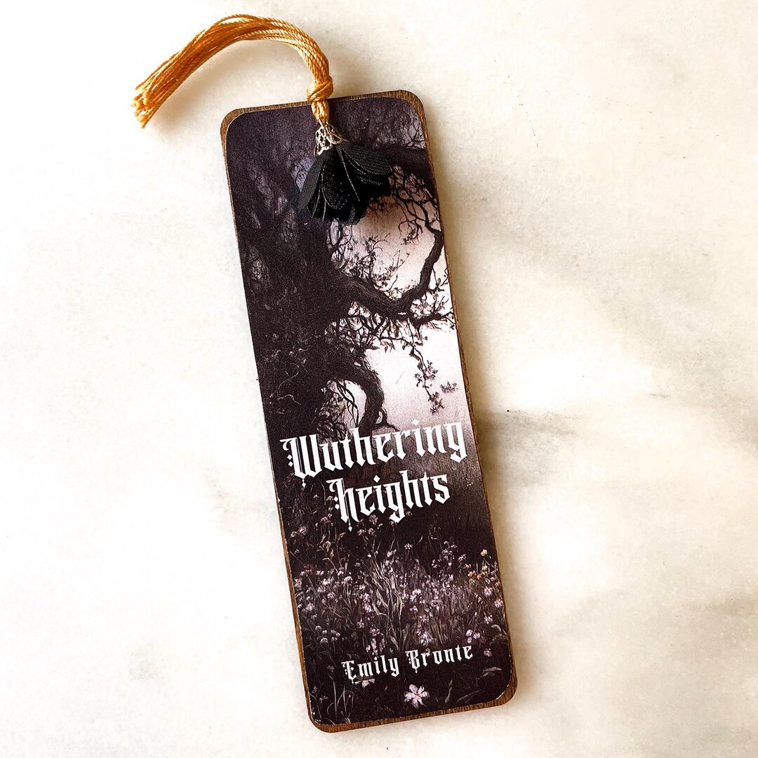 Wuthering Heights, Handmade Bookmark With Charm, Solid Wood - Etsy