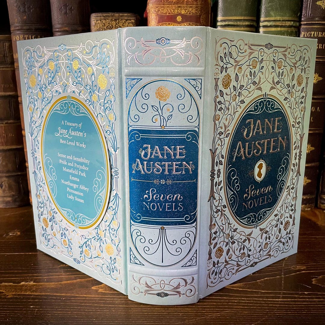 Jane Austen: Seven Novels, Collectible Classic, Bonded Leather, Gilded ...