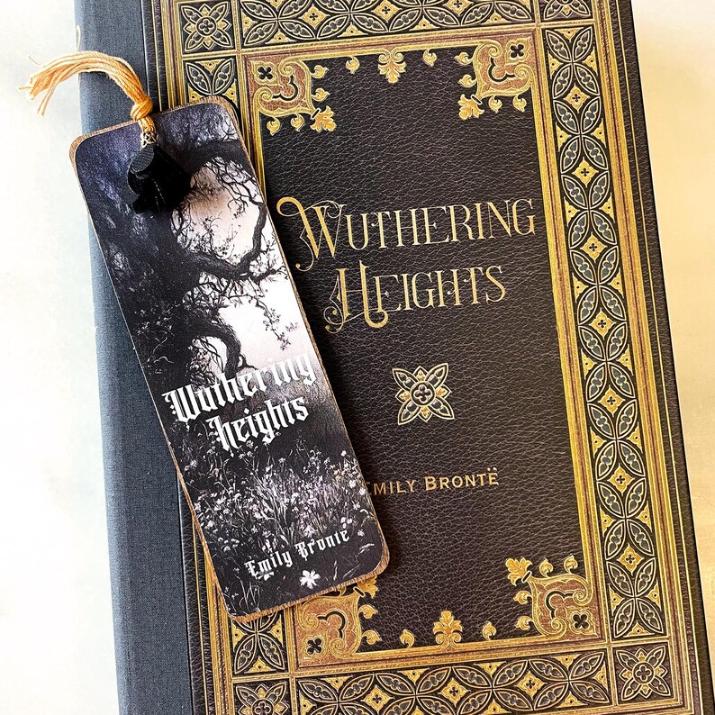 Wuthering Heights, Handmade Bookmark With Charm, Solid Wood - Etsy