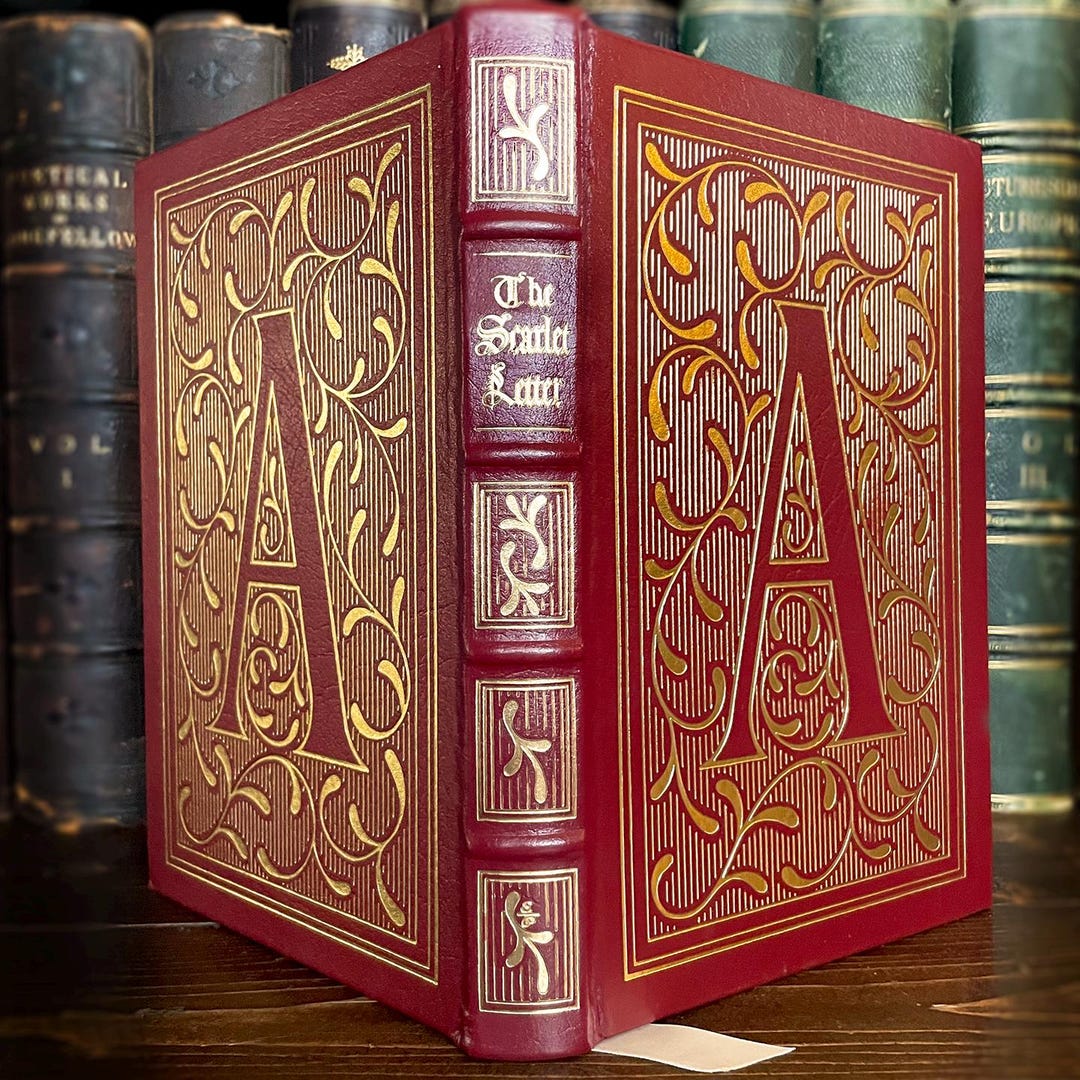 The Scarlet Letter, Nathaniel Hawthorne, Vintage Easton Press, Leather ...
