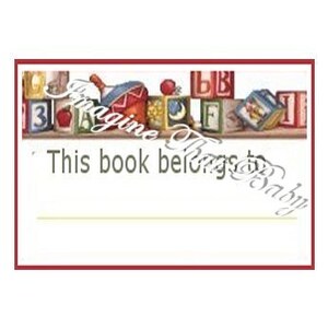 Blocks and Toys Book Label - Printable Book Label - Instant Download - Etsy