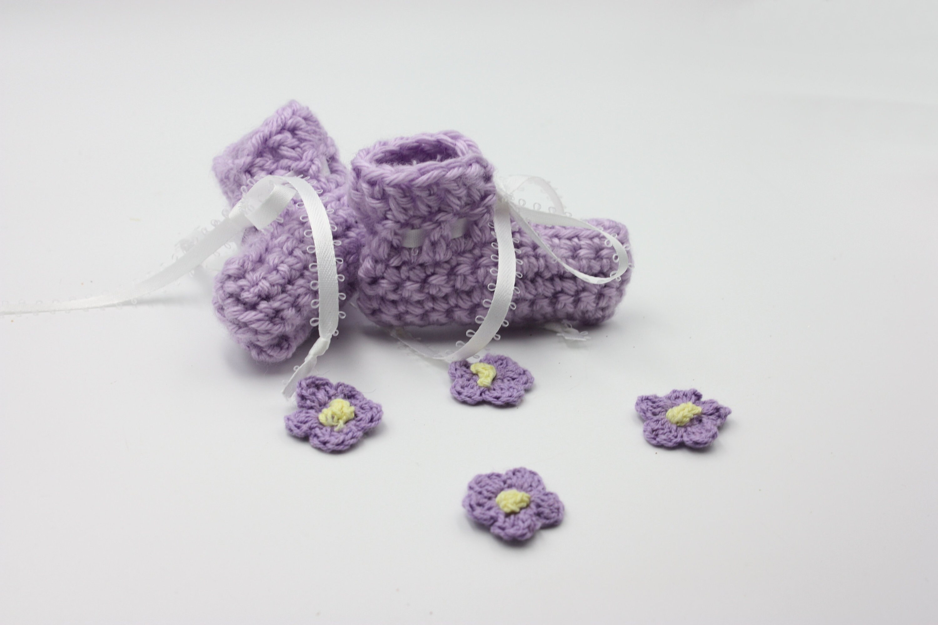 Purple Preemie Booties Crocheted Booties Baby Gift - Etsy