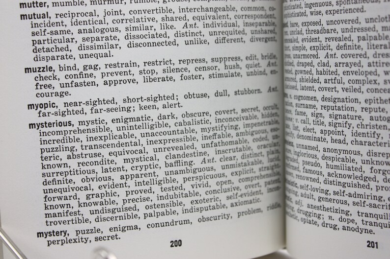 Instant Synonyms and Antonyms Word Reference Book Language - Etsy