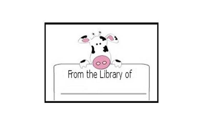 Spotted Cow Book Labels Printable Book Labels Digital File | Etsy