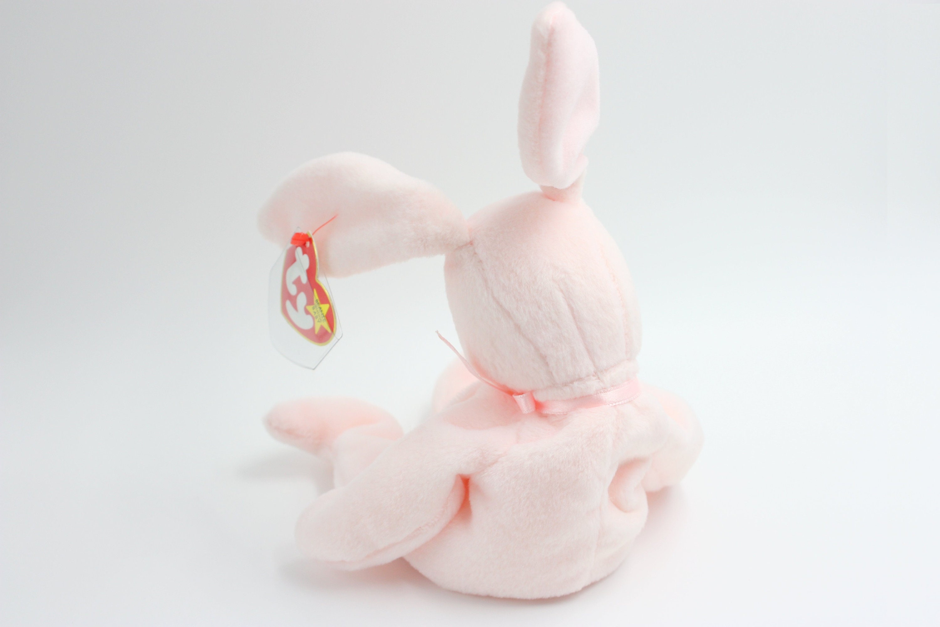 Hoppity Beanie Baby Pink Plush Easter Bunny - Ty Plush Bunny - Retired ...