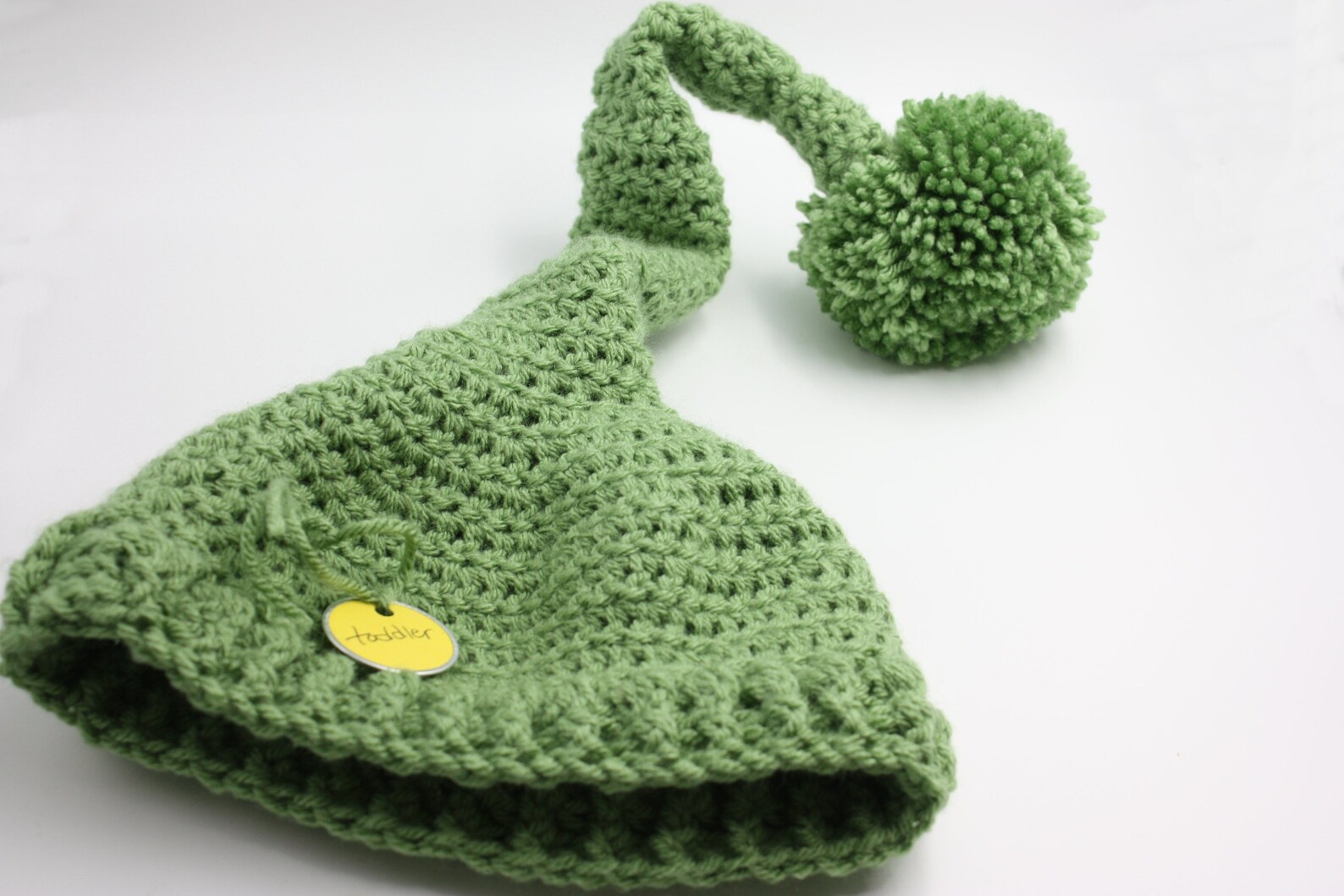 Green Toddler Elf Hat Crochet Child Christmas Hat Holiday Etsy