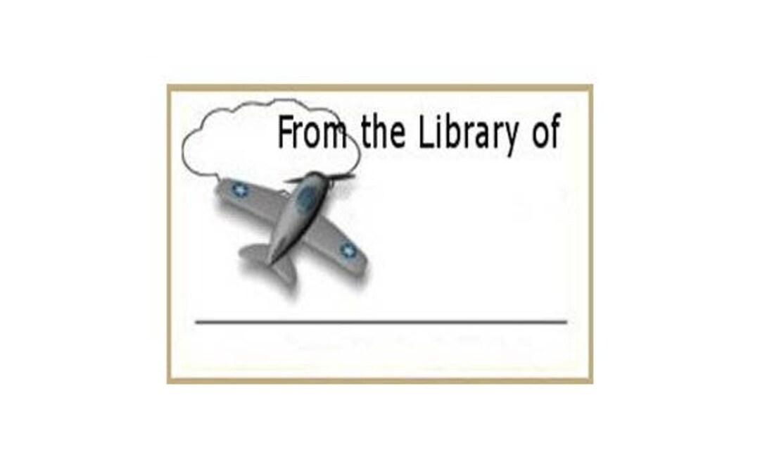 Airplane Book Labels - Child Book Labels - Book Baby Shower - Printable ...