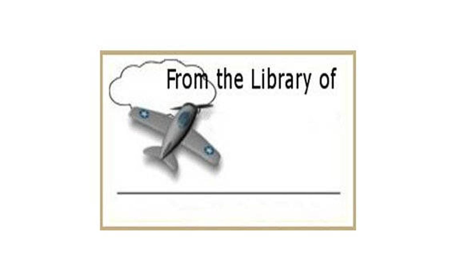 Airplane Book Labels - Child Book Labels - Book Baby Shower - Printable ...