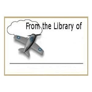 Airplane Book Labels - Child Book Labels - Book Baby Shower - Printable ...