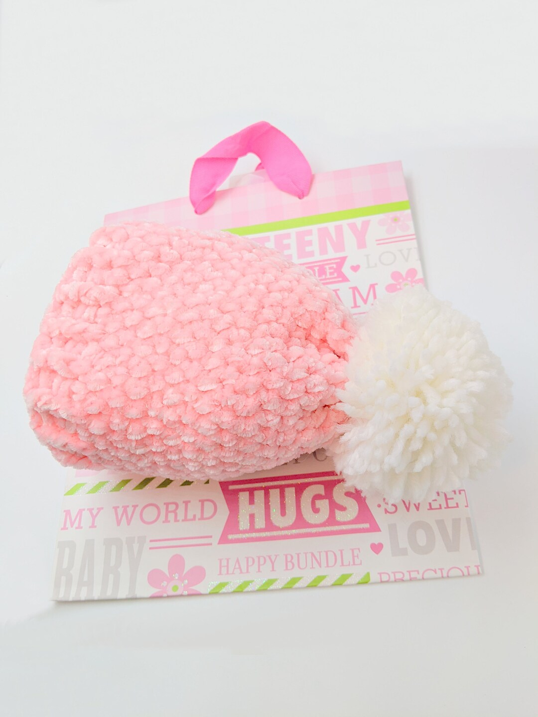 Pink Velvet Baby Pompom Hat Newborn Velvet Hat Ribbed Crochet Baby Hat ...