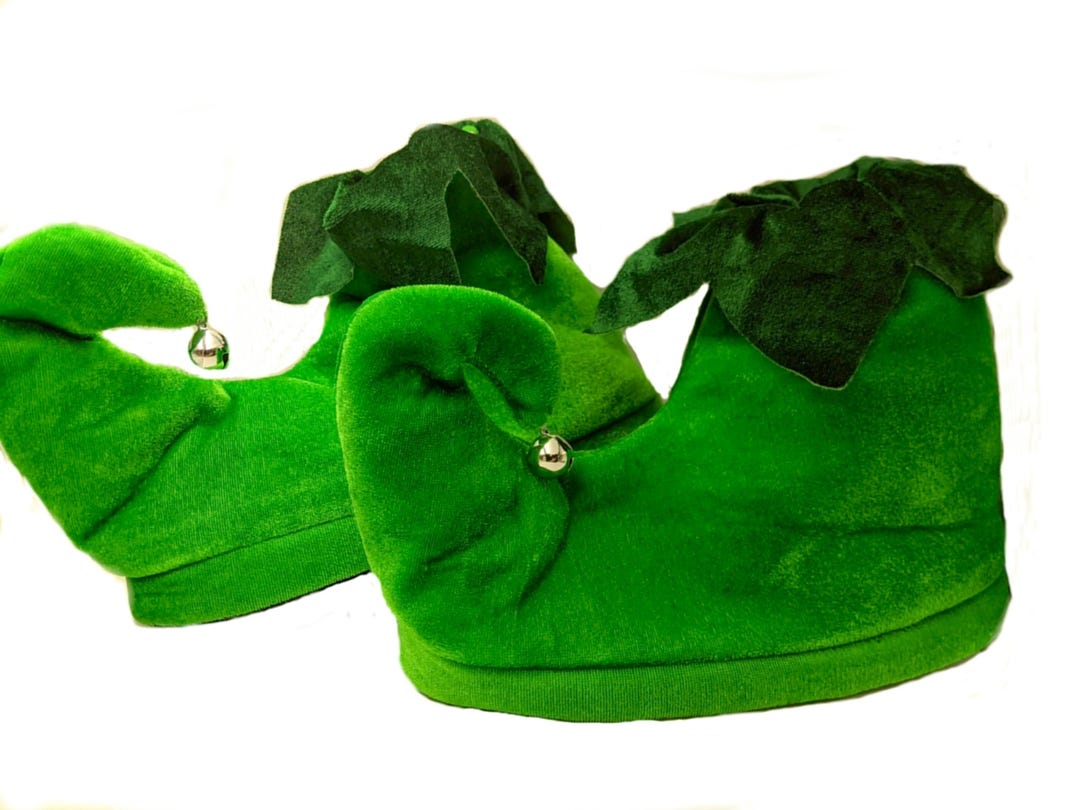 Large Green Velvet Elf Shoes - Costume Elf Shoes - Adult Elf Shoes - Etsy