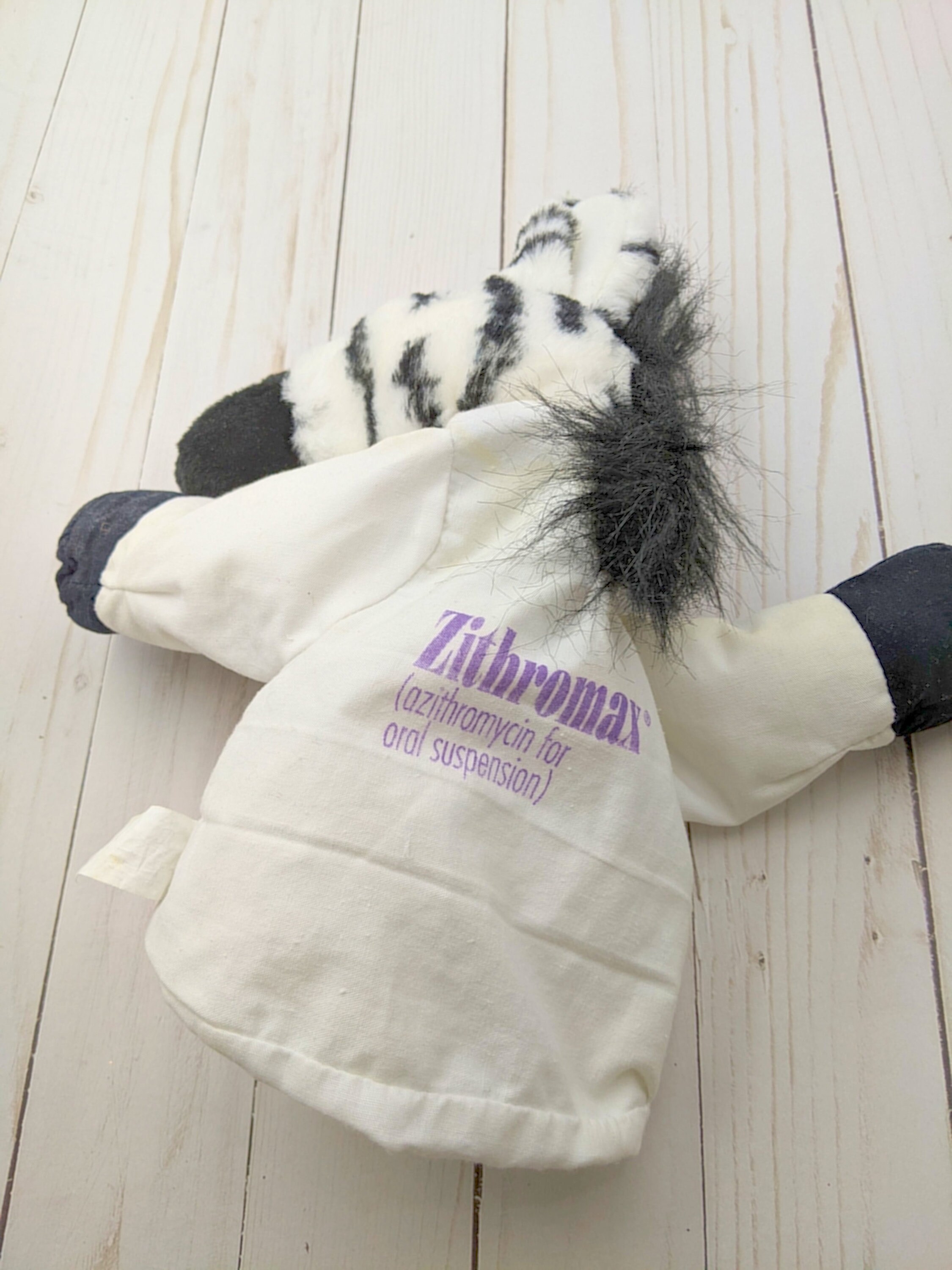 Plush Zebra Hand Puppet Doctor Puppet Promo Zebra Vintage Zebra Puppet ...