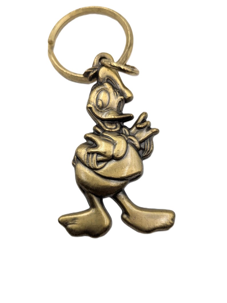 Brass Disney Donald Duck Keychain - Etsy Australia