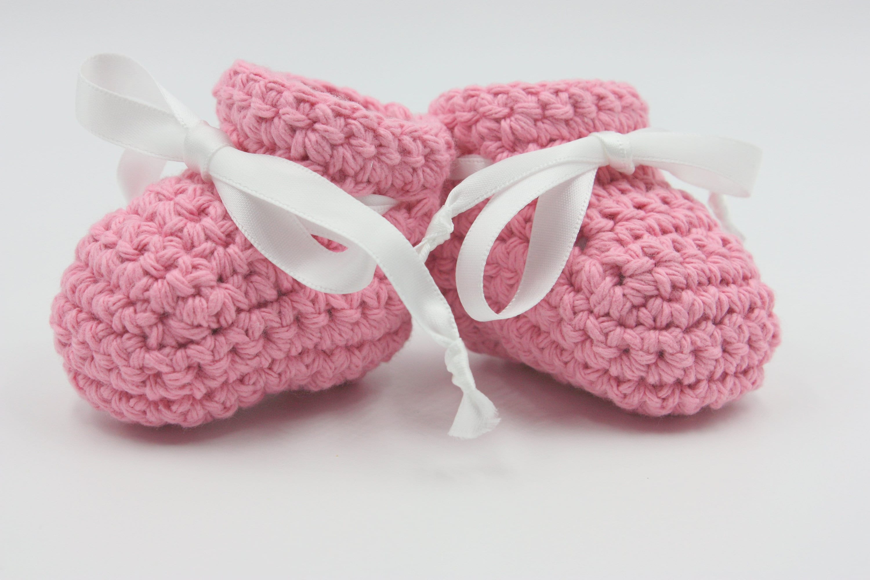 Pink Cotton Baby Booties Crochet Summer Booties Newborn Girl Booties ...