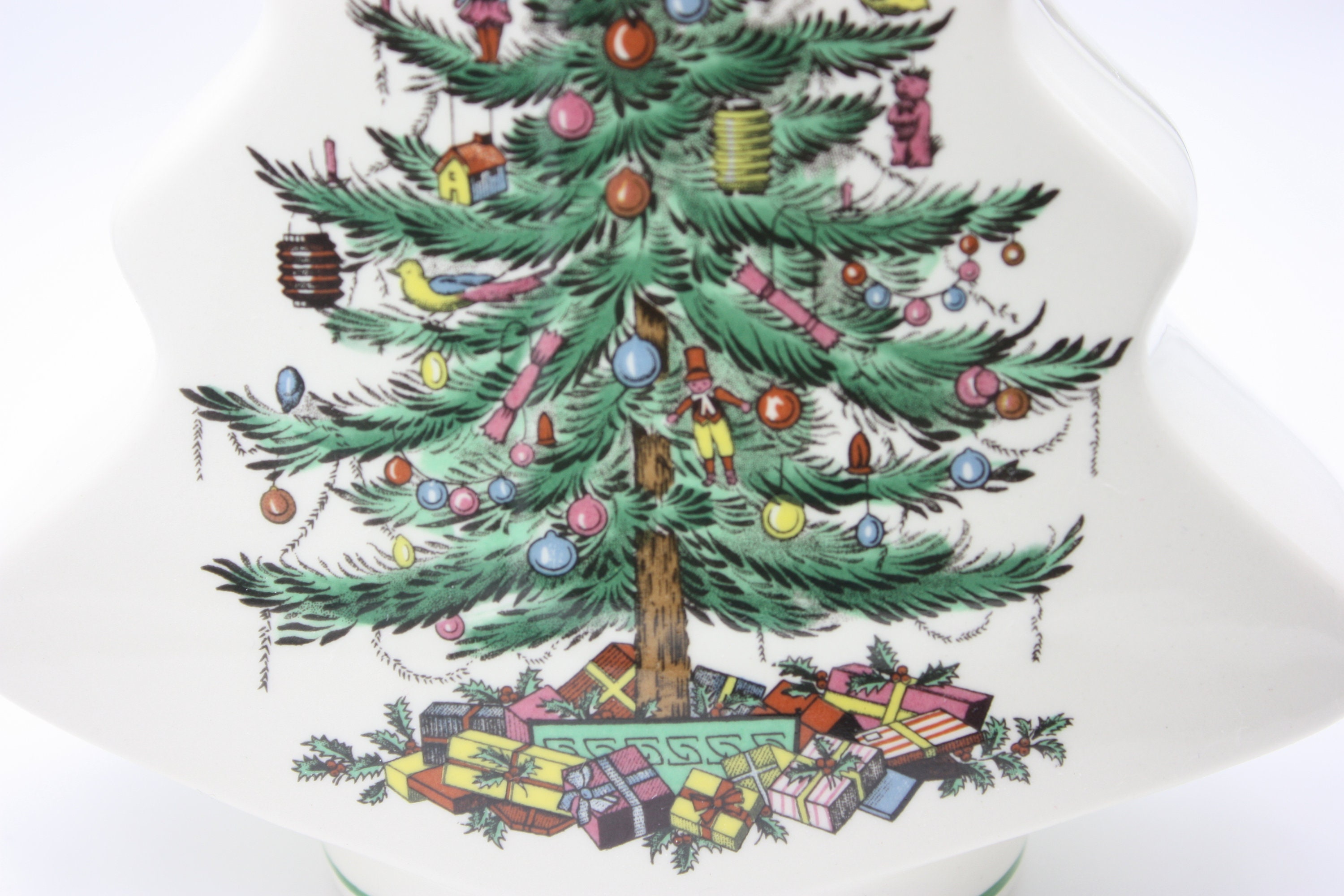 Spode Christmas Tree Money Bank - Vintage Holiday Tree Bank - Ceramic ...