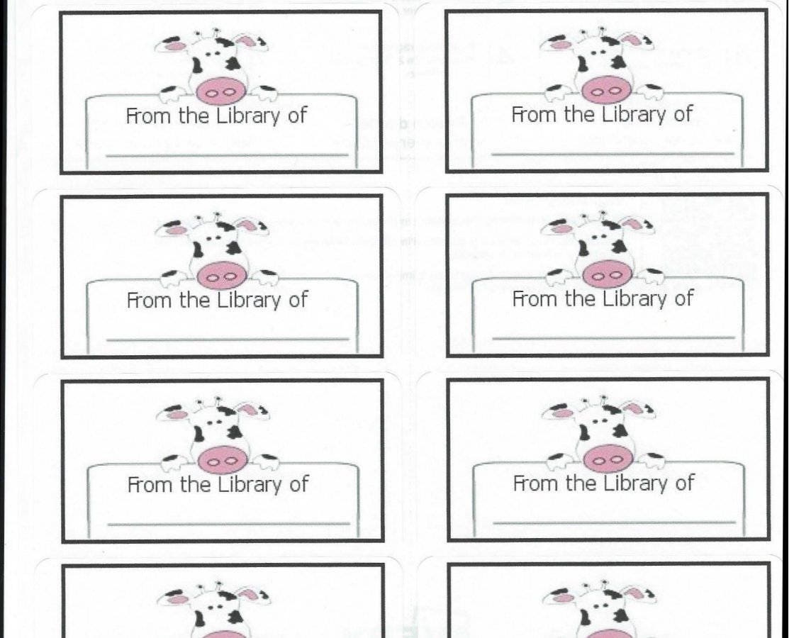 Spotted Cow Book Labels - Printable Book Labels - Digital File ...