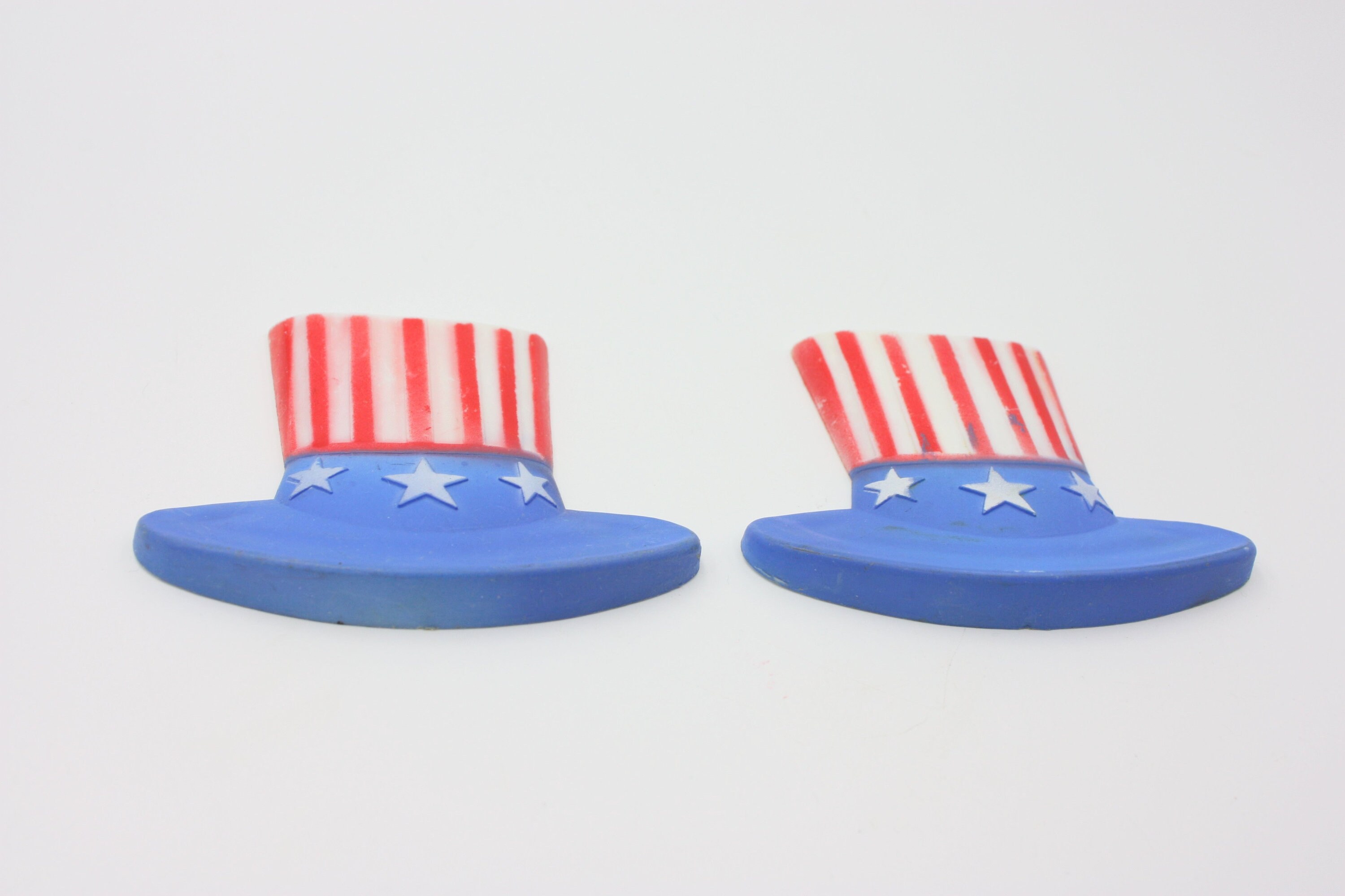 July 4 Cake Toppers - Tupperware Flag Cookie Cutter - Uncle Sam Hat Cake Toppers - Vintage July ...