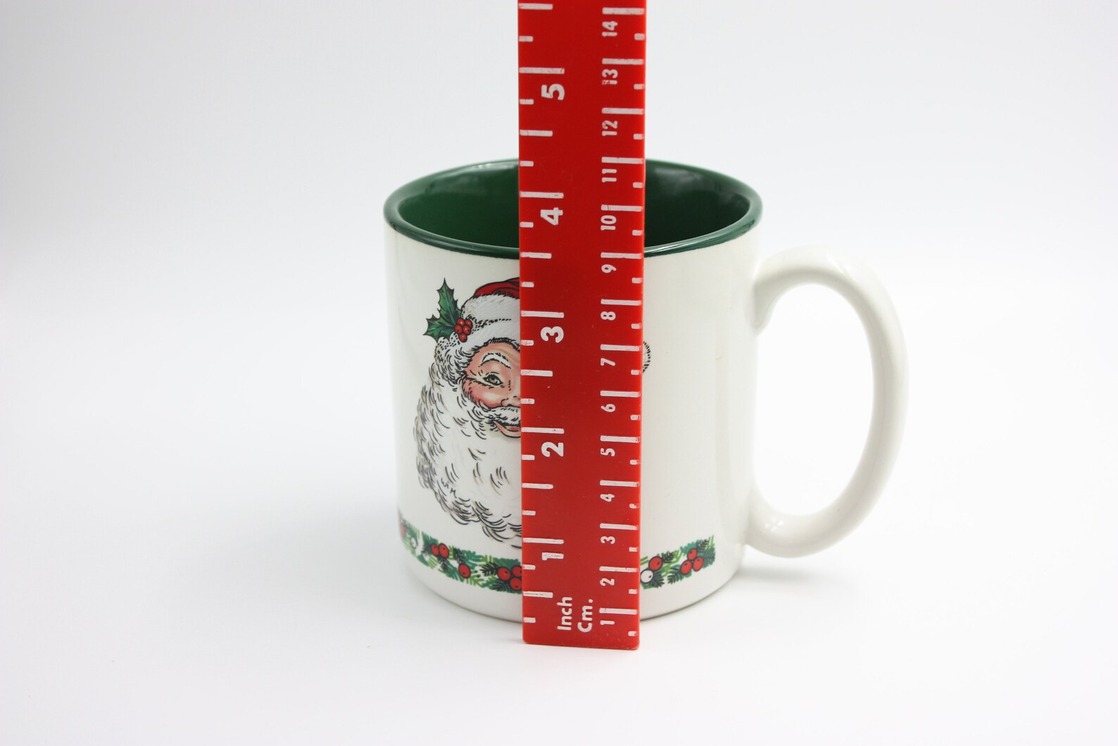 Christmas Santa Mug Vintage Holiday Mug Santa Ceramic Coffee or Tea Cup ...