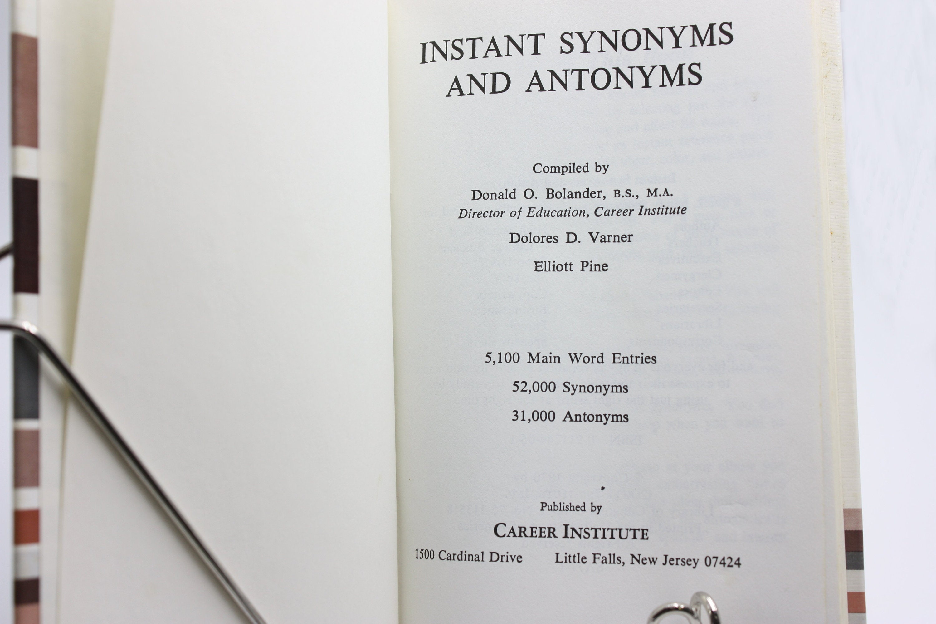 Instant Synonyms and Antonyms Word Reference Book Language Arts Book - Etsy