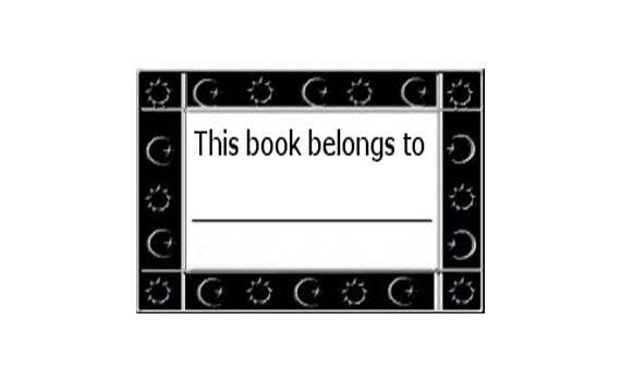 Sun Moon Stars Book Labels Digital Instant Download Child Book Label ...