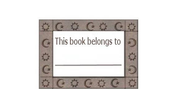 Sun Moon Stars Book Labels Digital Instant Download Child Book Label ...