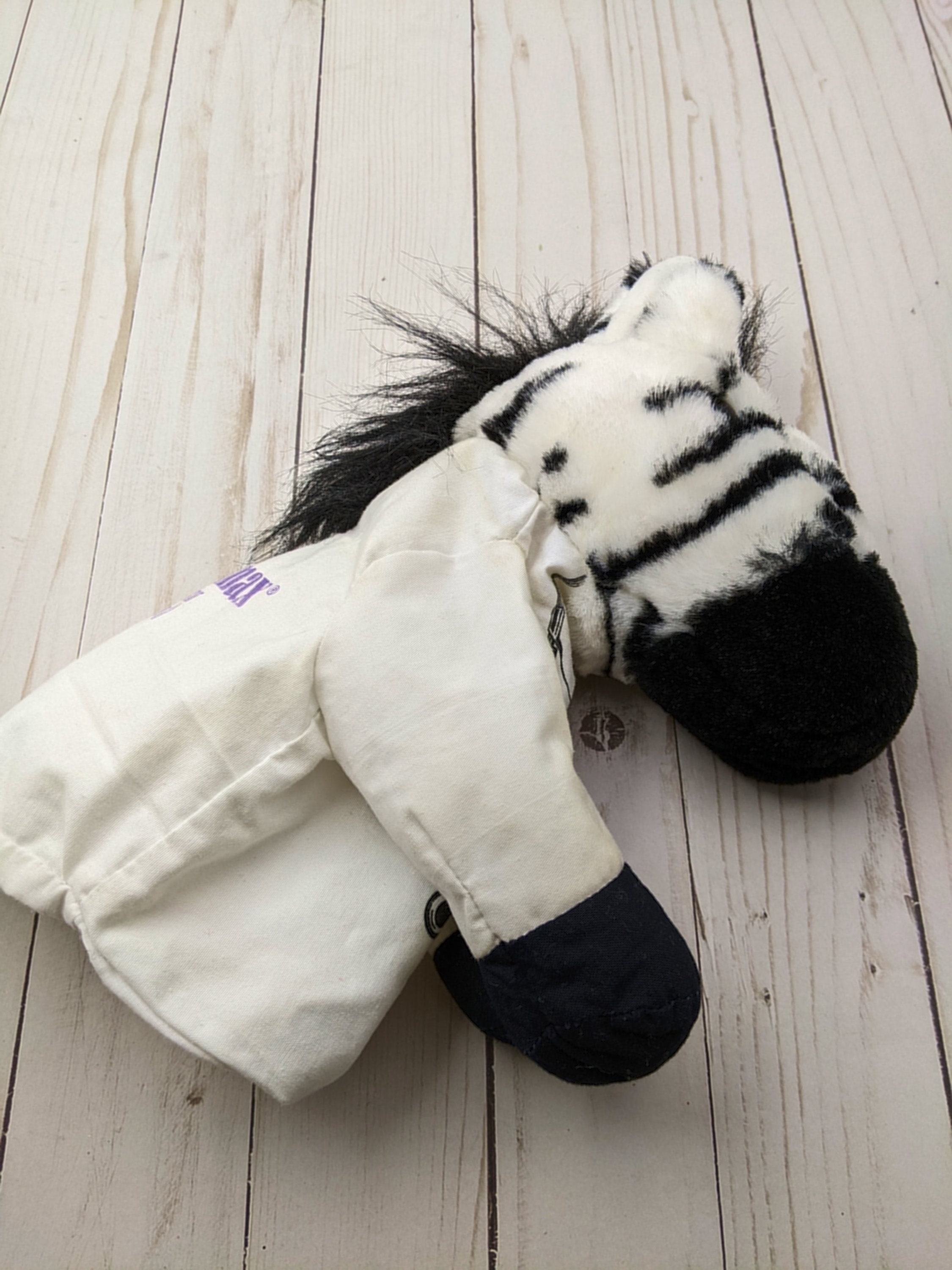 Plush Zebra Hand Puppet - Doctor Puppet - Promo Zebra - Vintage Zebra ...