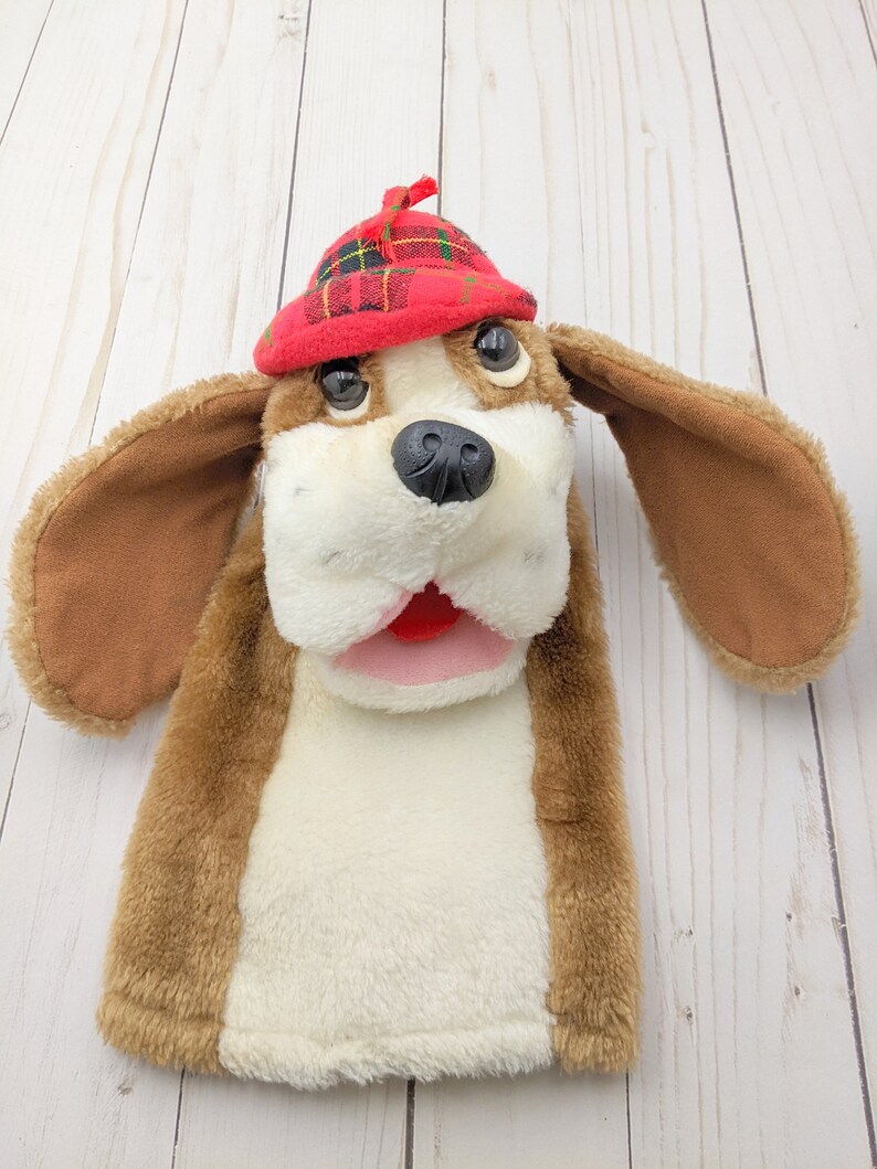 Dakin Shylock Basset Hound Puppet Plush Vintage Dog Hand Puppet ...