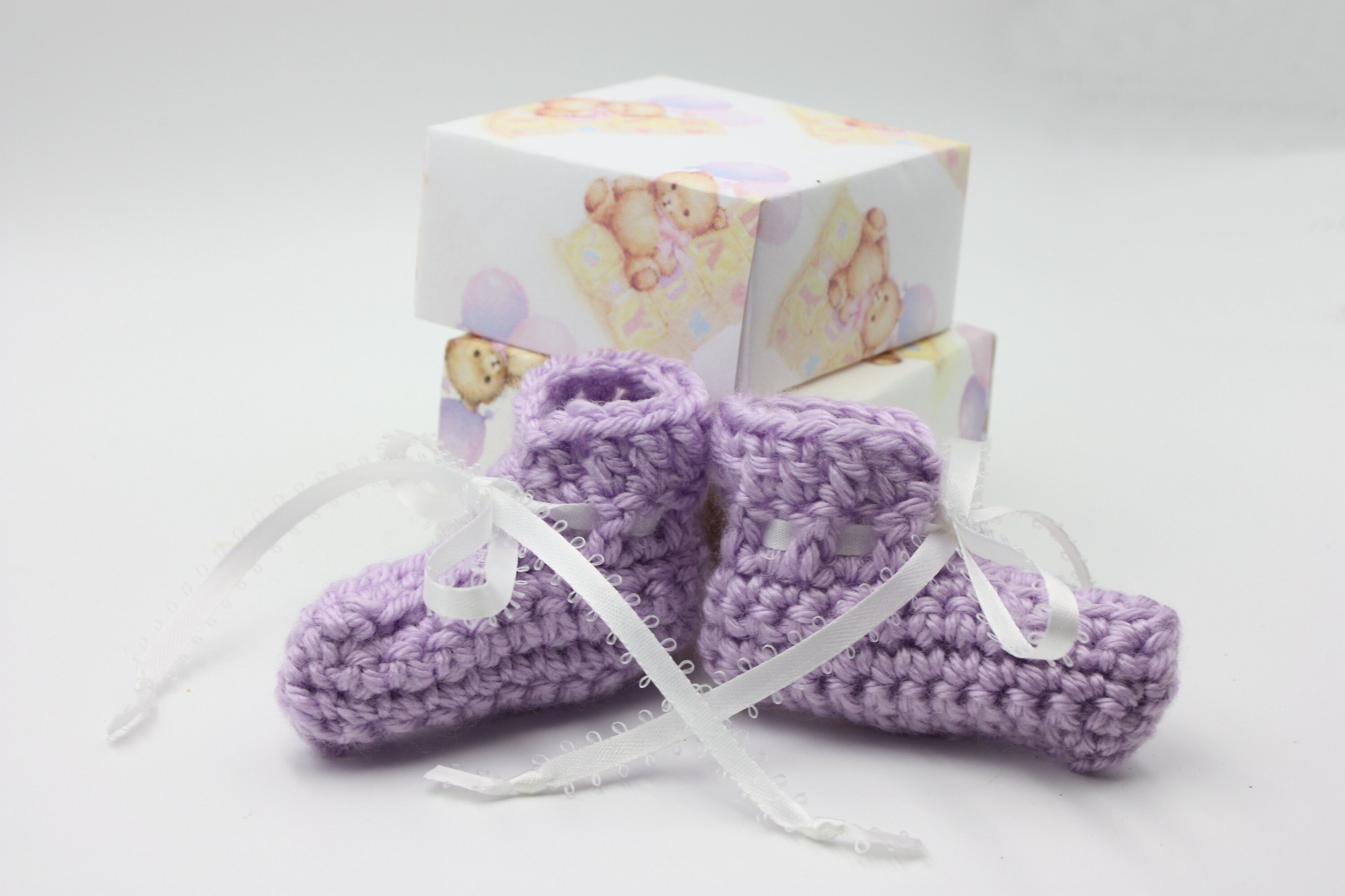 Purple Preemie Booties Crocheted Booties Baby Gift - Etsy