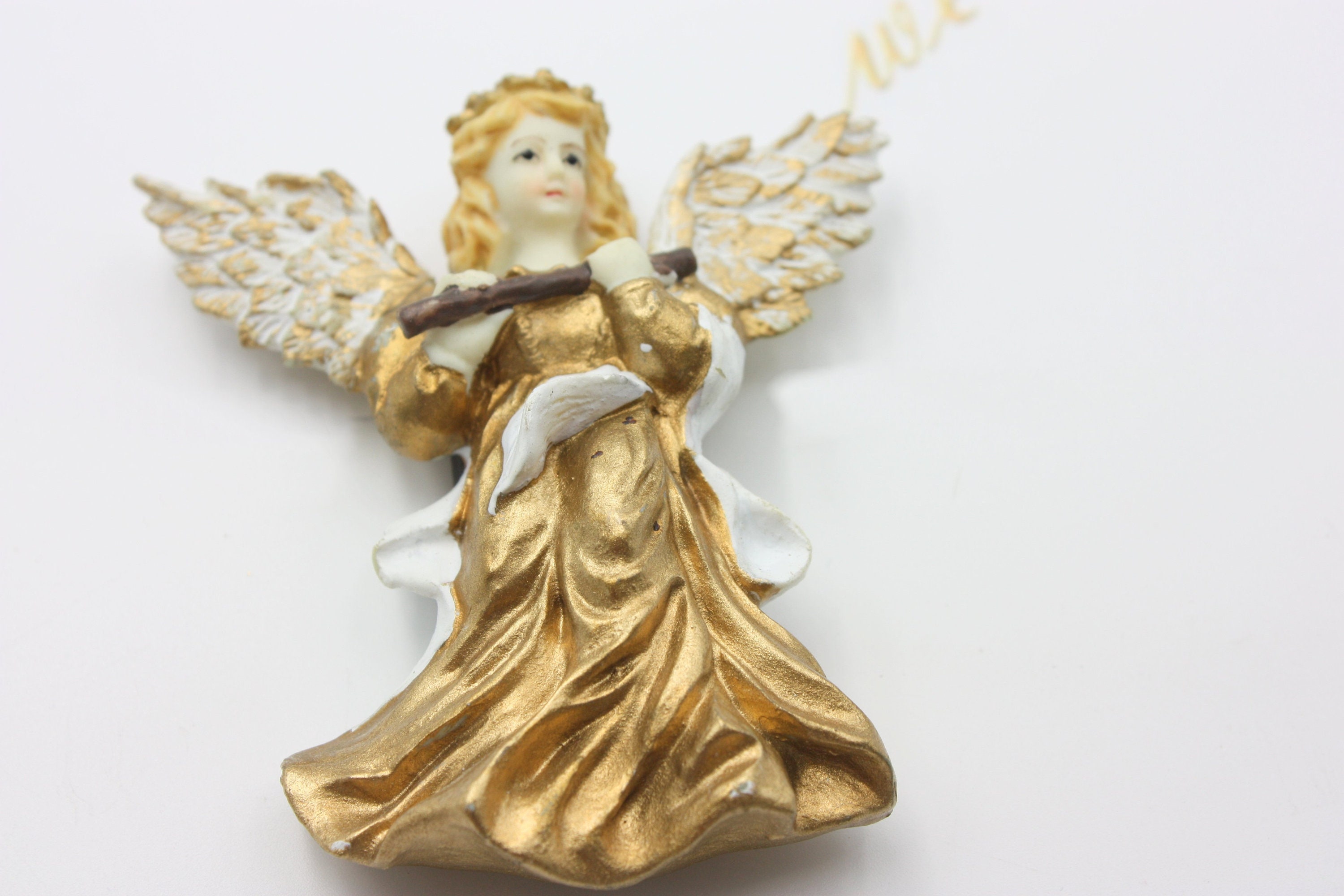 Gold and White Angel Magnets Christmas Angel Magnet Set Music Angel ...