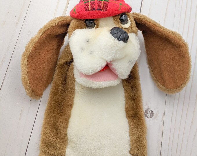 Dakin Shylock Basset Hound Puppet Plush Vintage Dog Hand Puppet ...