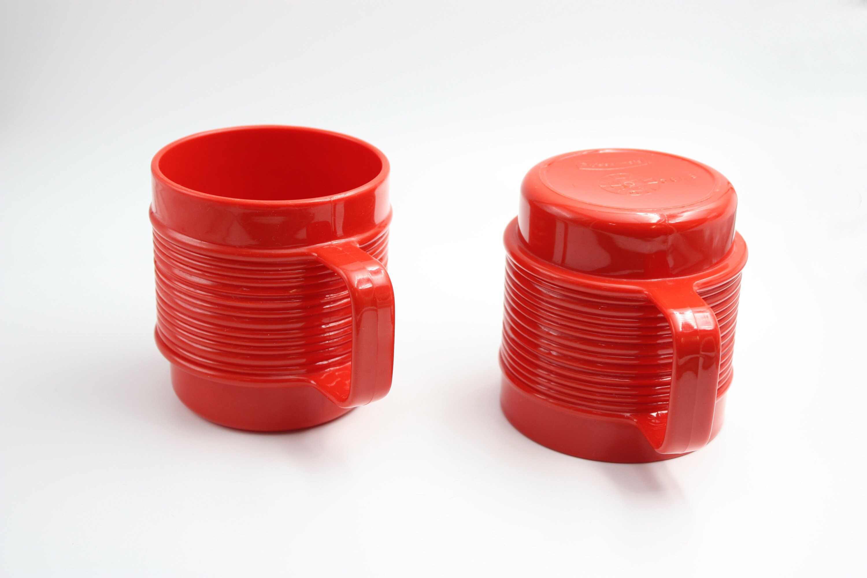Vintage Red Mugs - Stackable Rubbermaid - Red Melamine Cups - Etsy