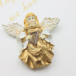 Gold and White Angel Magnets Christmas Angel Magnet Set Music Angel ...