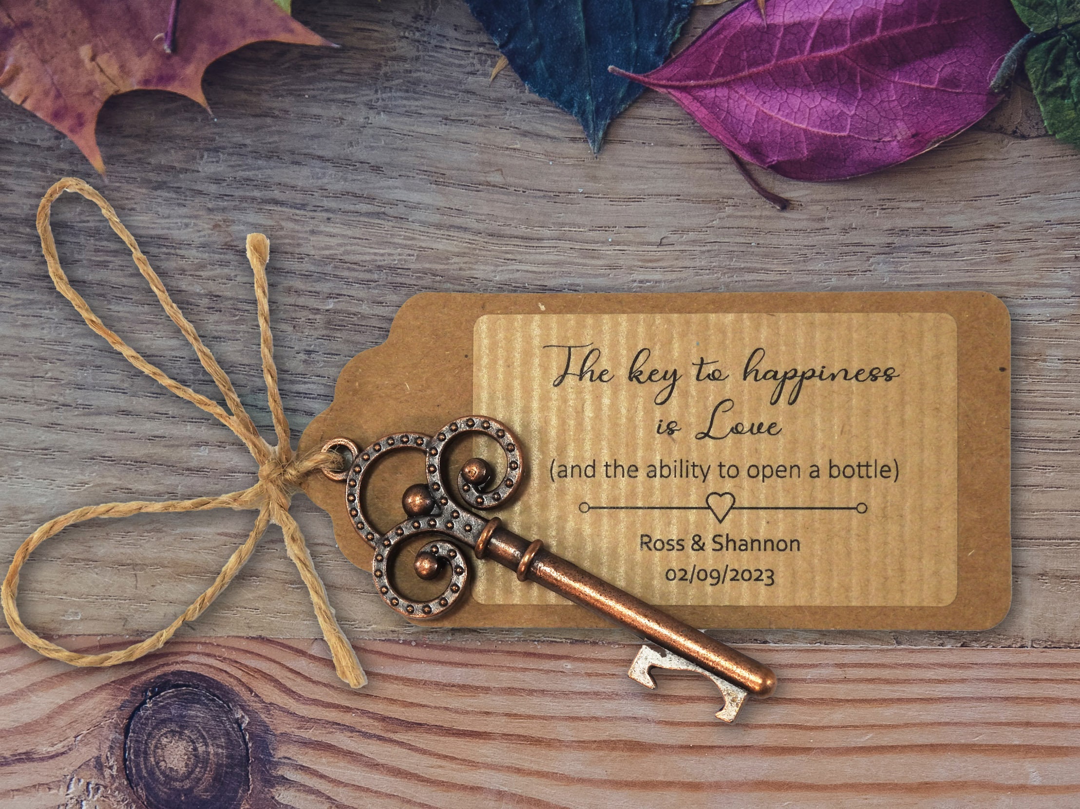 Key Bottle Opener Wedding Favour With Personalised Label - Etsy UK