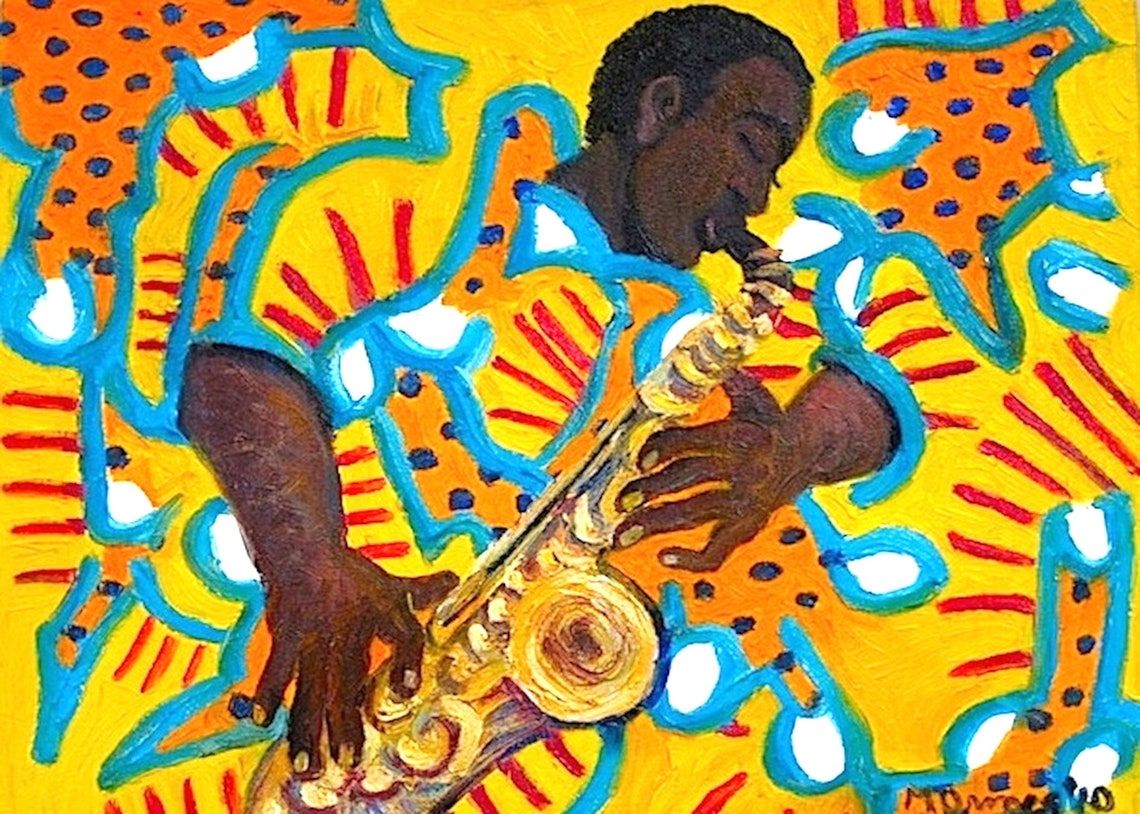 Jazz-inspired, Music-inspired Visual Art, Jazz Saxophone, Bass, Piano ...