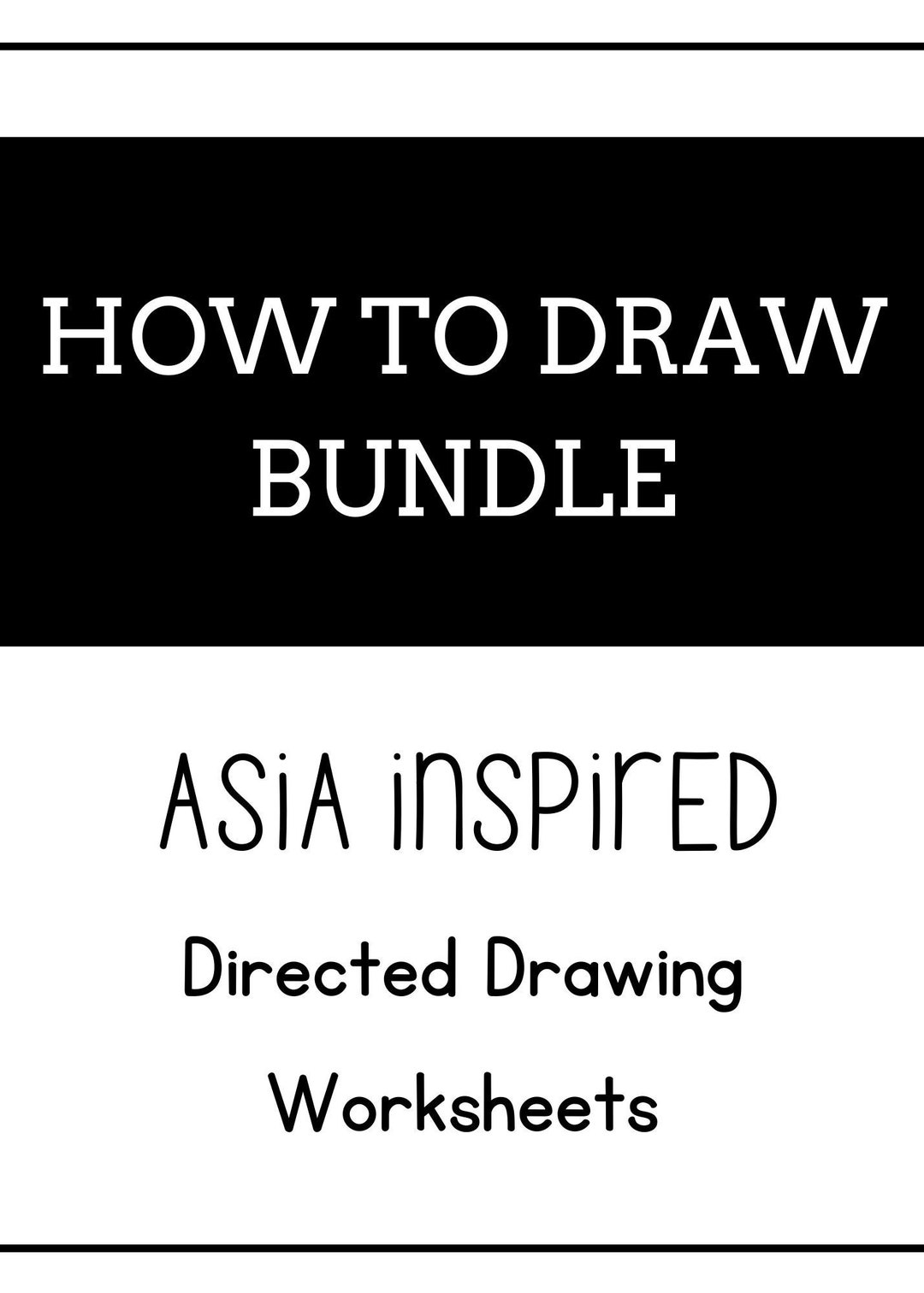 Asia Inspired Directed Drawing Bundle - Etsy