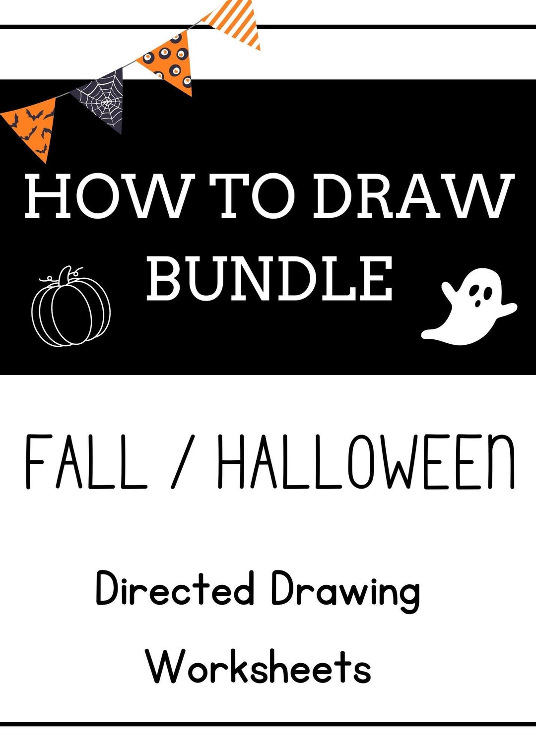 Fall / Halloween Inspired Directed Drawing Bundle - Etsy