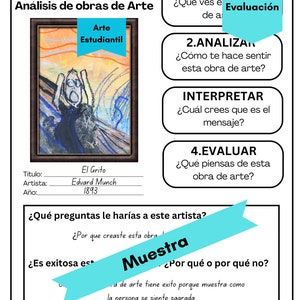 Artwork Analysis and Critical Evaluation Worksheets - English and ...