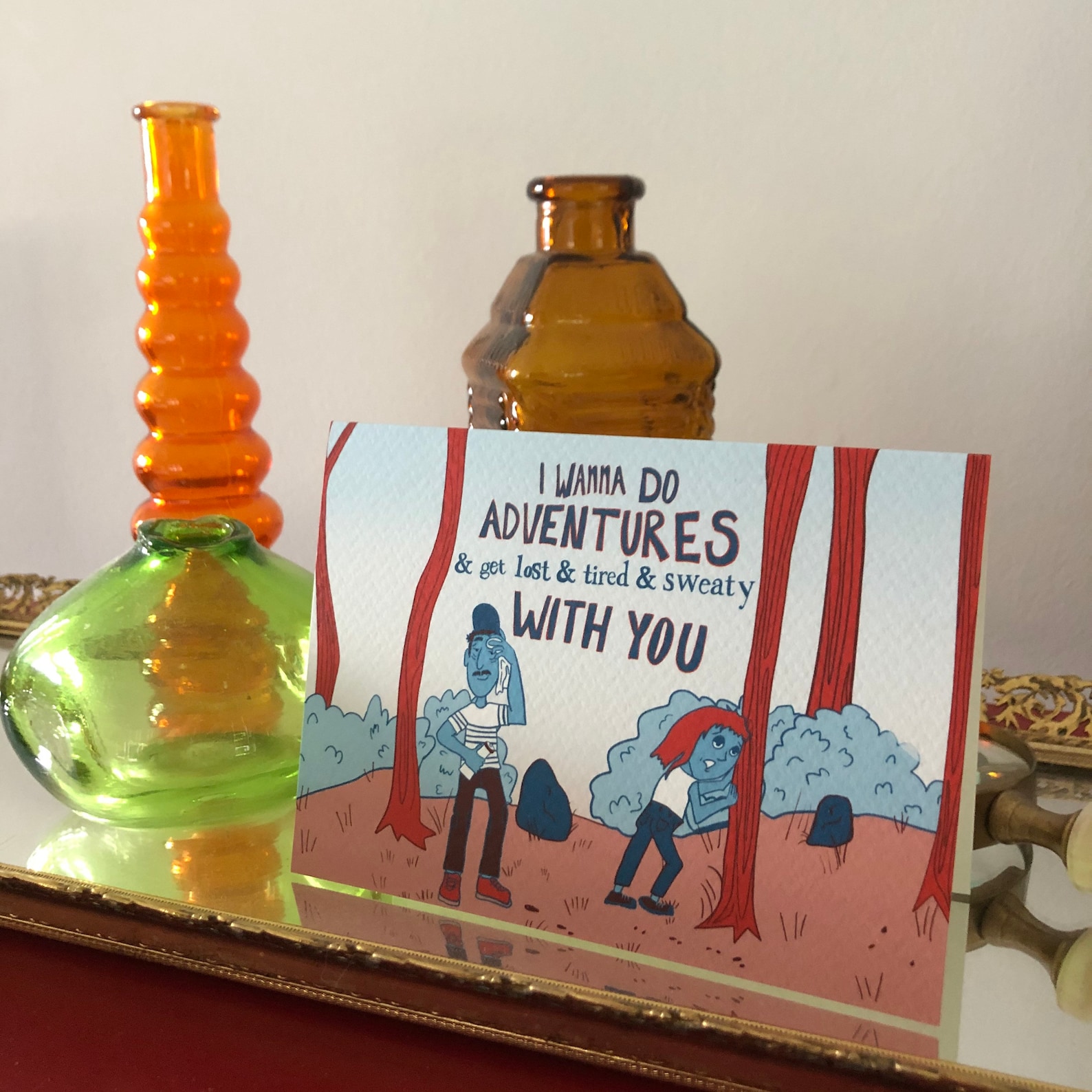 Adventure Greeting Card for Alpine Outdoor Hiking Climbing Romantic ...