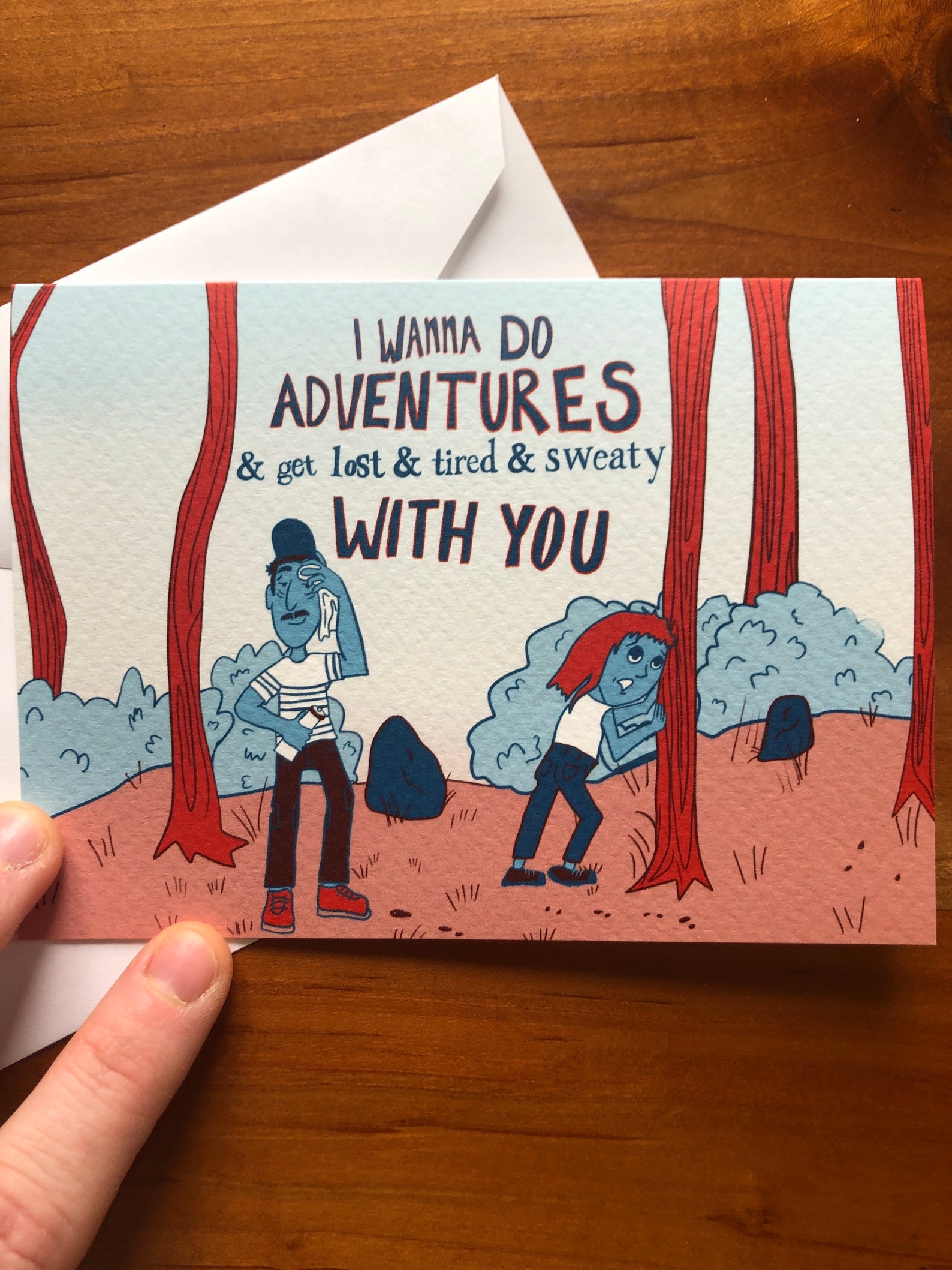 Adventure Greeting Card for Alpine Outdoor Hiking Climbing Romantic ...